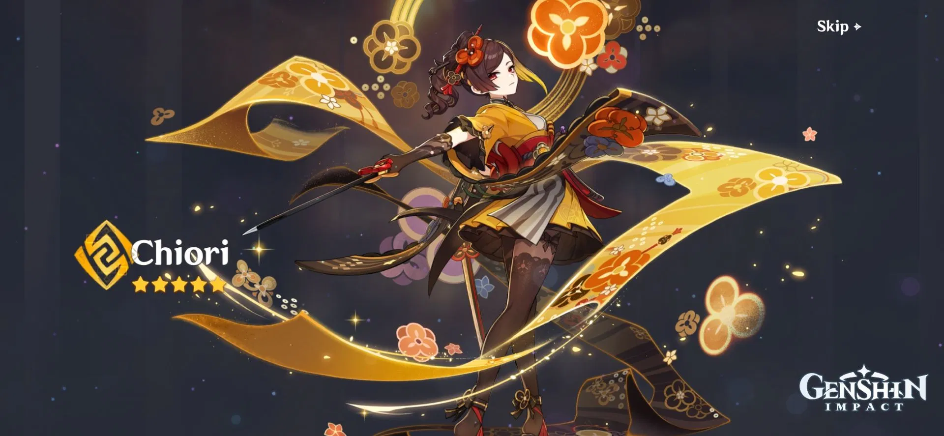 So lucky! I won the 50/50, got Chiori, and got her weapon on low pity ...