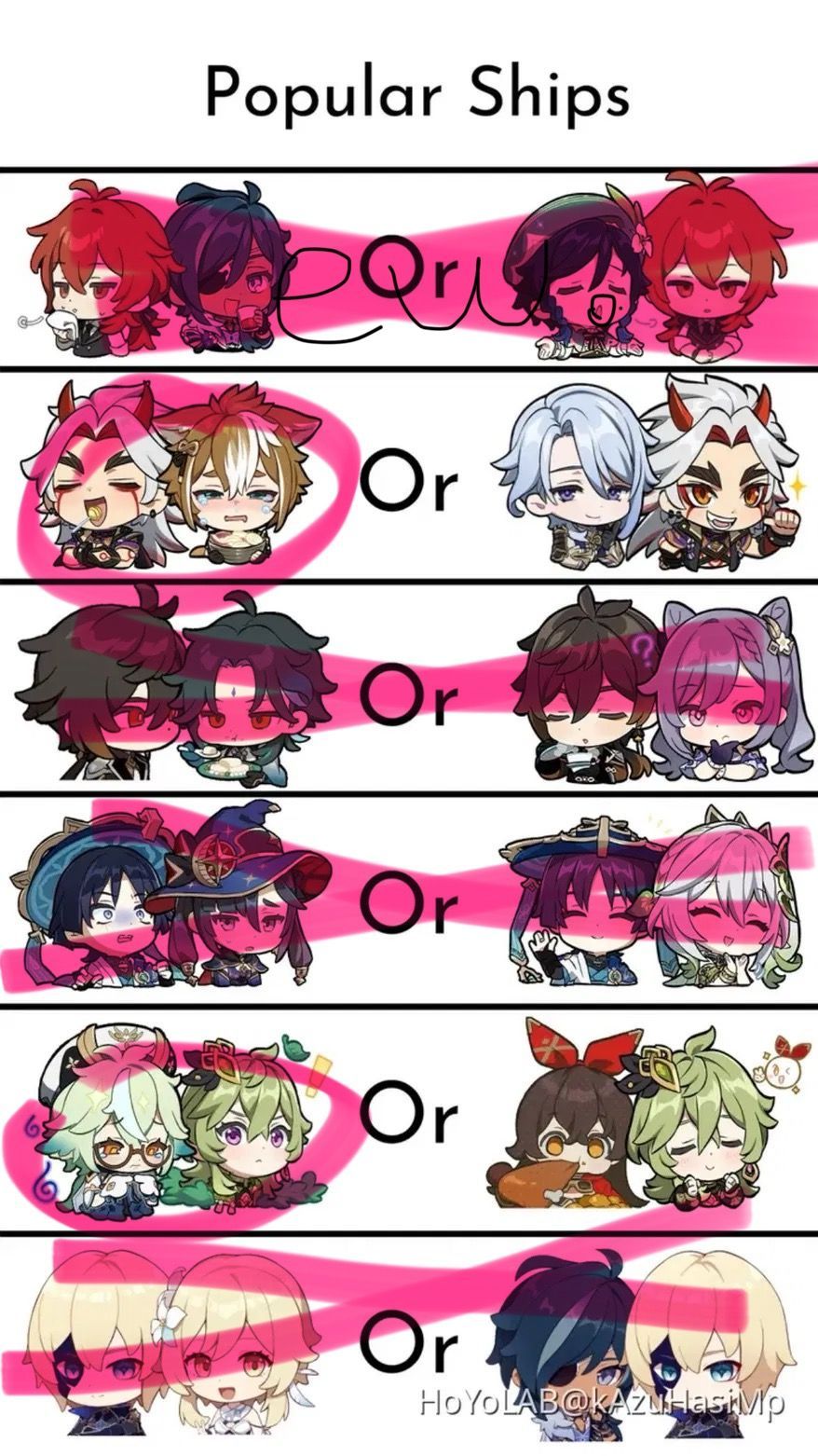 Popular ships!! This or That Genshin Impact | HoYoLAB