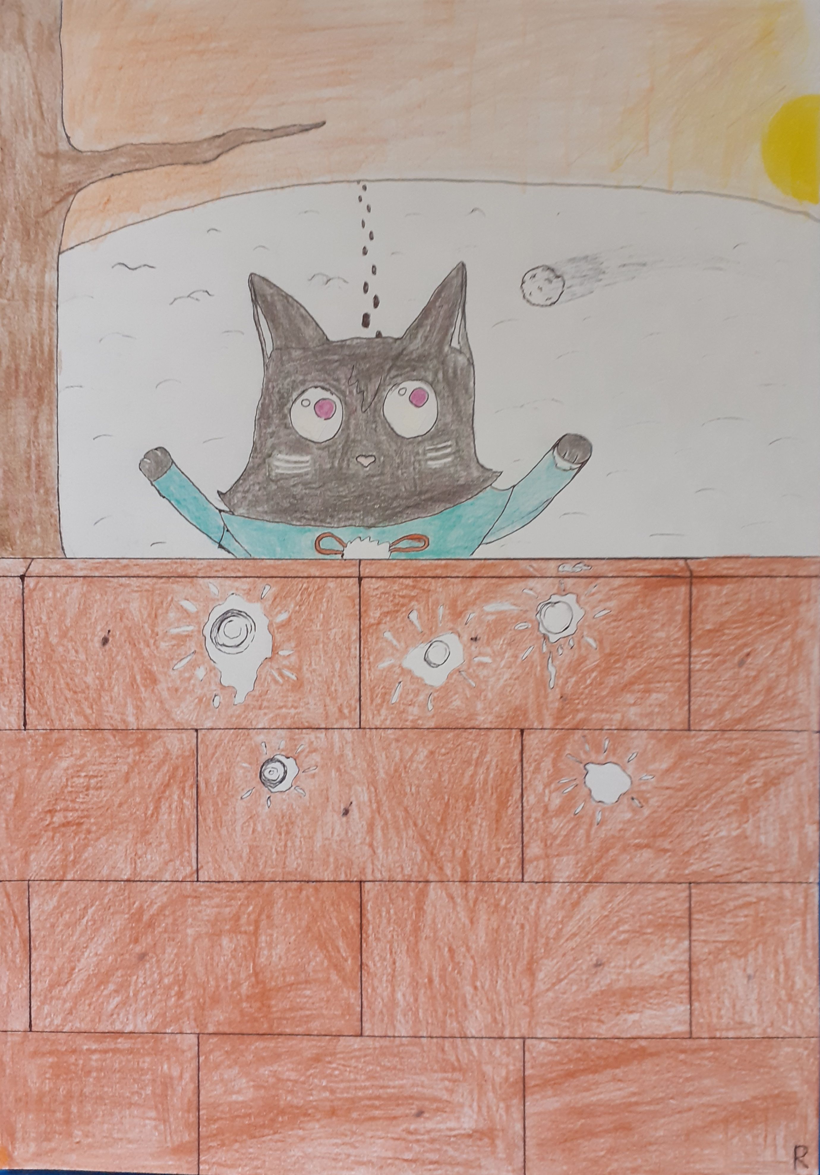 Scarameow fanart: Snowball fight at sunset Genshin Impact | HoYoLAB