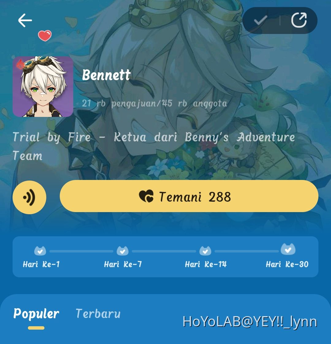 Bennett! Genshin Impact | HoYoLAB