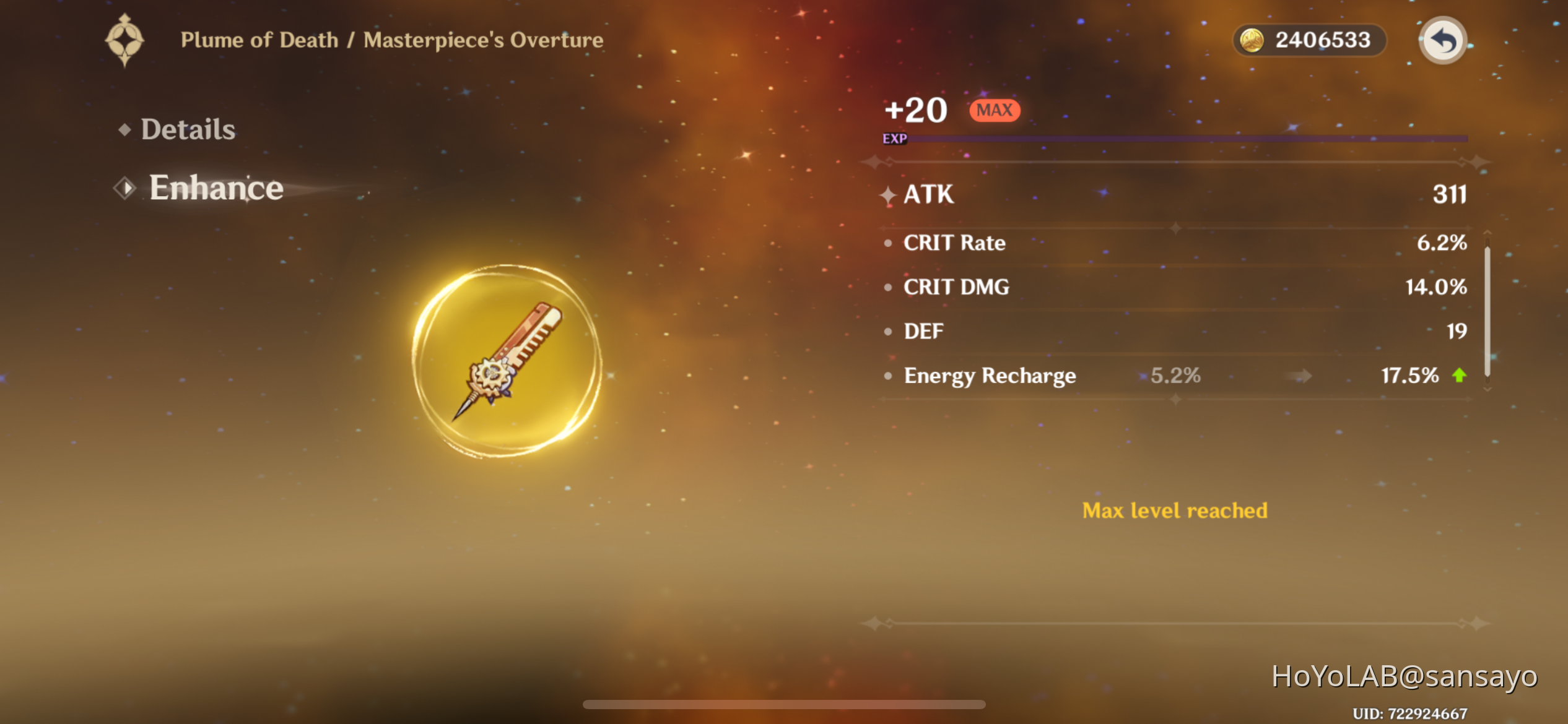could’ve been 20 crit if this artifacts had 4 stats Genshin Impact ...