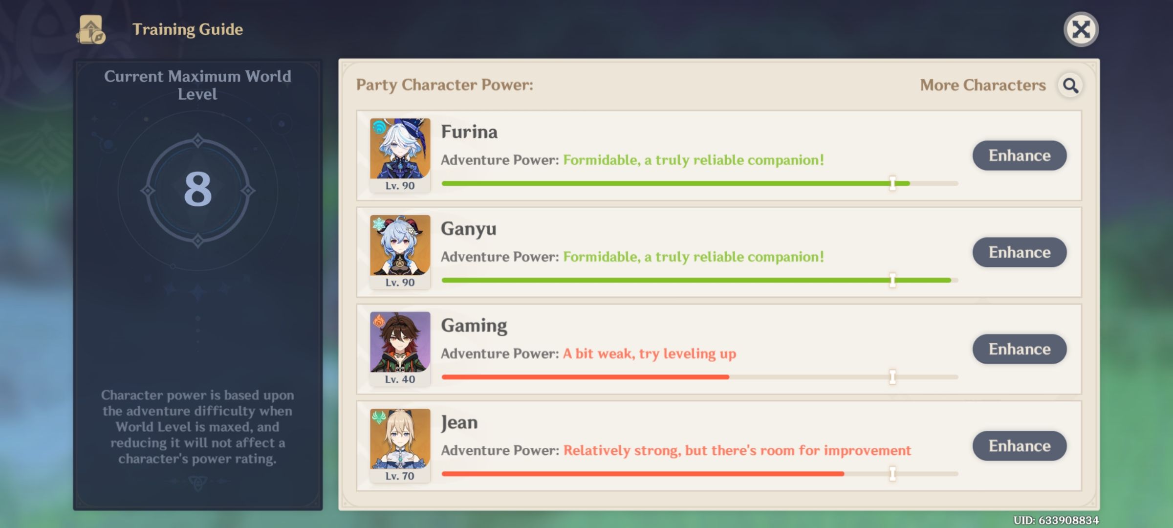 what\'s the point of this training guide feature? Genshin Impact | HoYoLAB