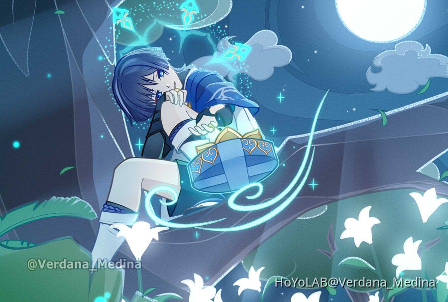 White day Wanderer fanart 2024 by me (@Verdana_Medina) Genshin Impact | HoYoLAB