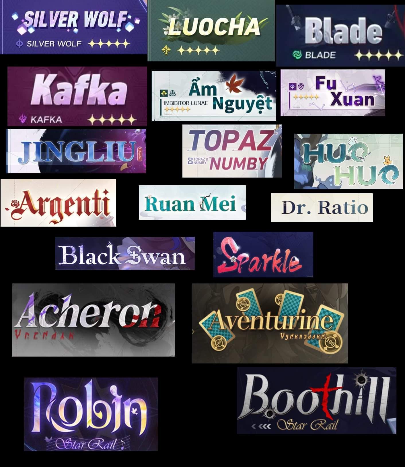 Fonts Used in Drip Marketing for Limited 5-Star Characters 👀 Which one ...