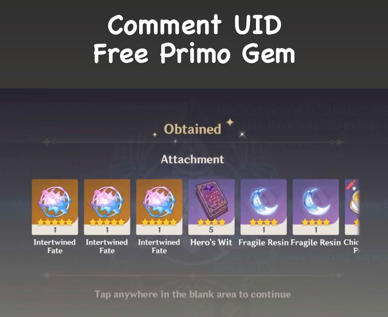 Free primo gems (For followers) Genshin Impact | HoYoLAB