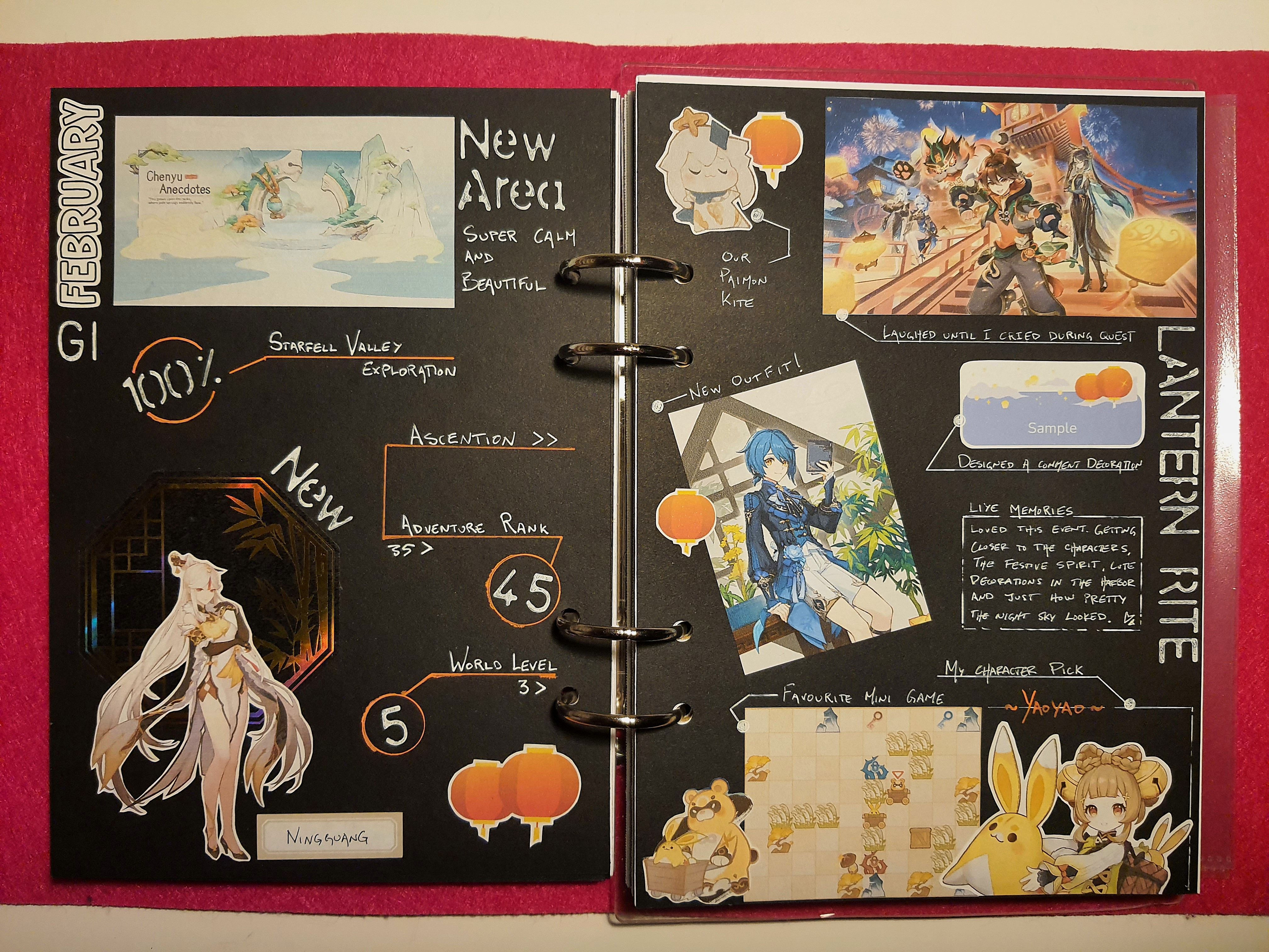 Creative journal February: Genshin pages Genshin Impact | HoYoLAB