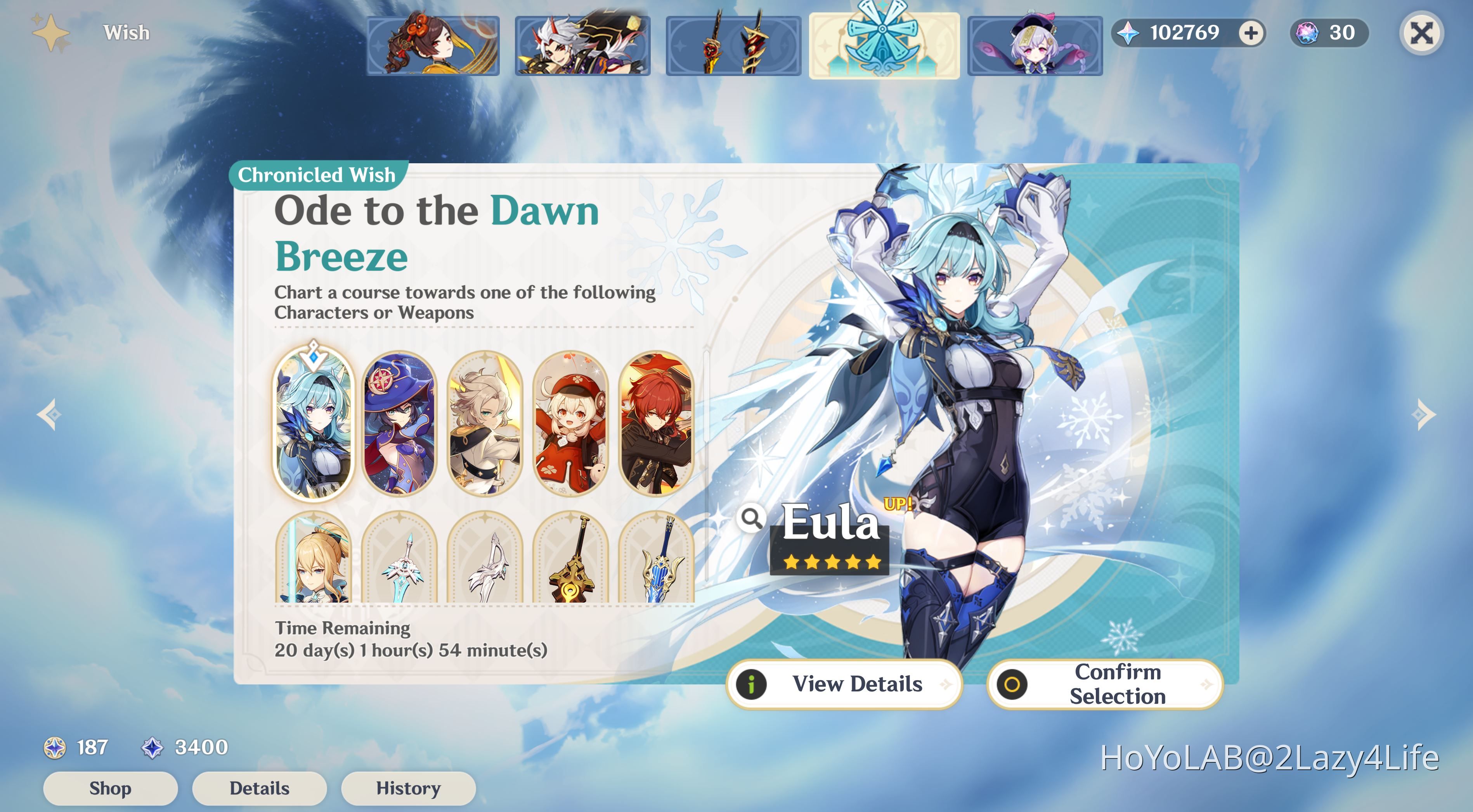[ UPDATE ] C5 Eula + C1 Mona in 37,500 PRIMOGEMS.... That's Good Right ...
