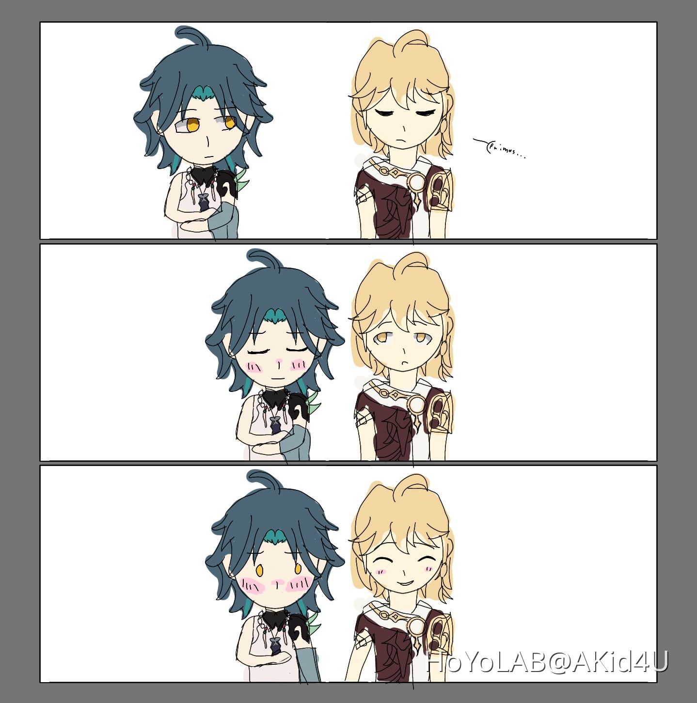 Xiao x Aether comic Genshin Impact | HoYoLAB