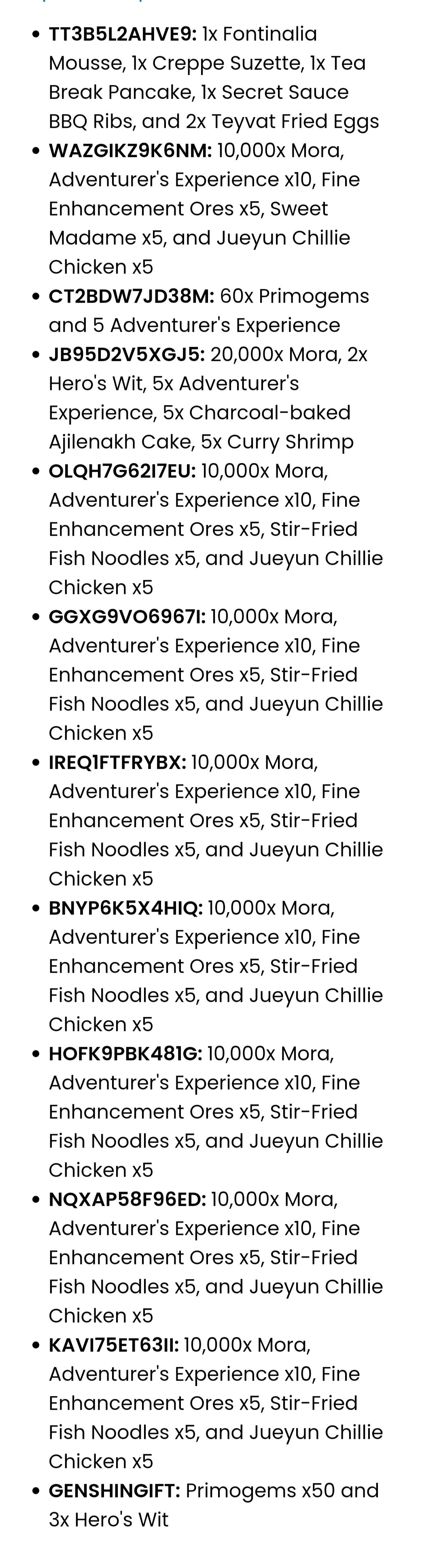 New Redeem Codes!(V4.5) | March 2024 Genshin Impact | HoYoLAB