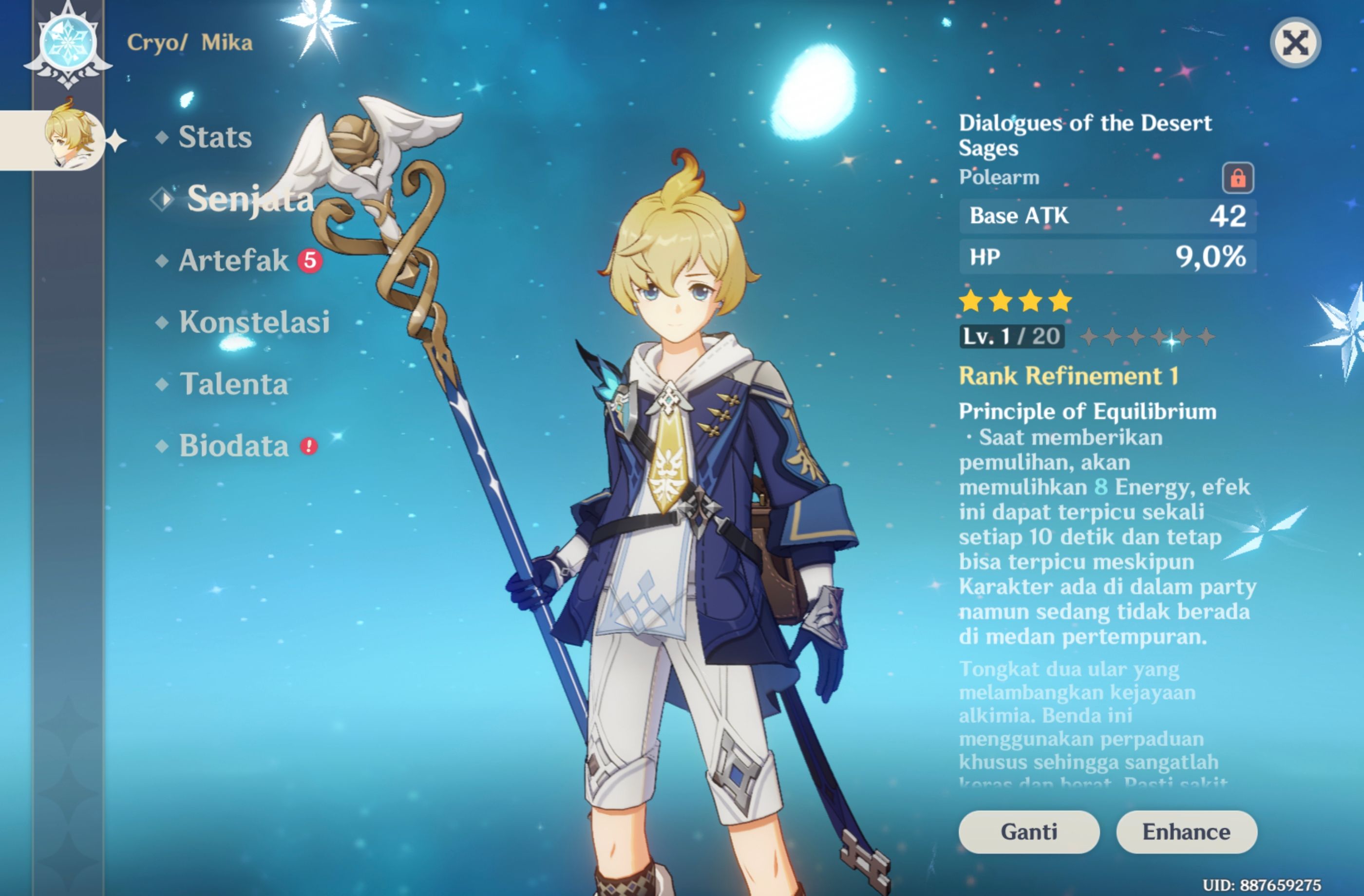 MIKA'S SIGNATURE WEAPON Genshin Impact | HoYoLAB