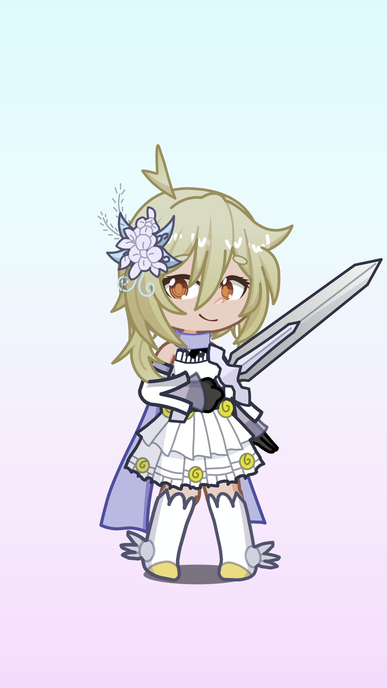 I got bored today and decided to make Lumine on GACHA life 2 Genshin ...