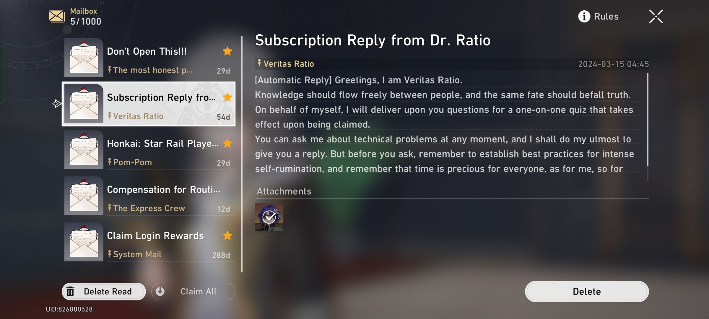 Downloading HSR again but using it for daily login bonuses Honkai: Star ...