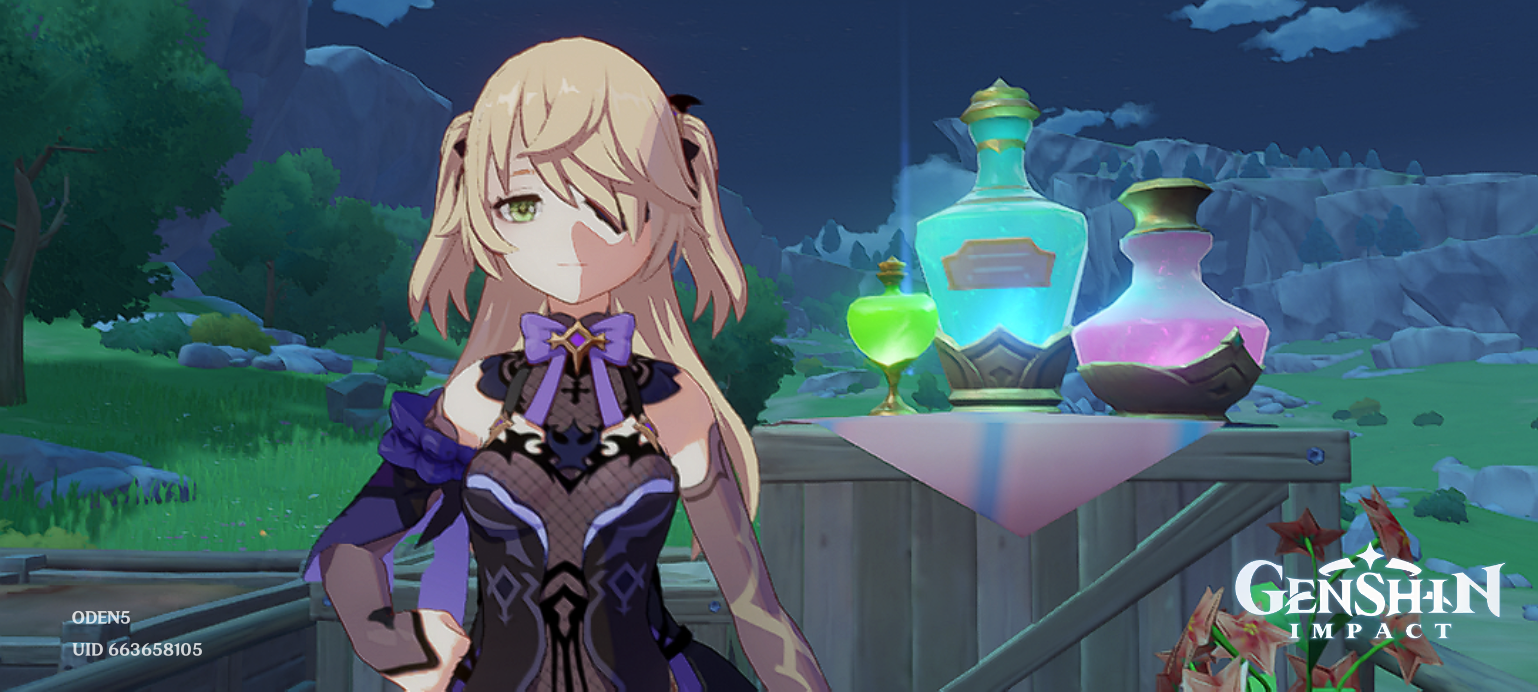 Fischl cooking up some Potions Genshin Impact | HoYoLAB