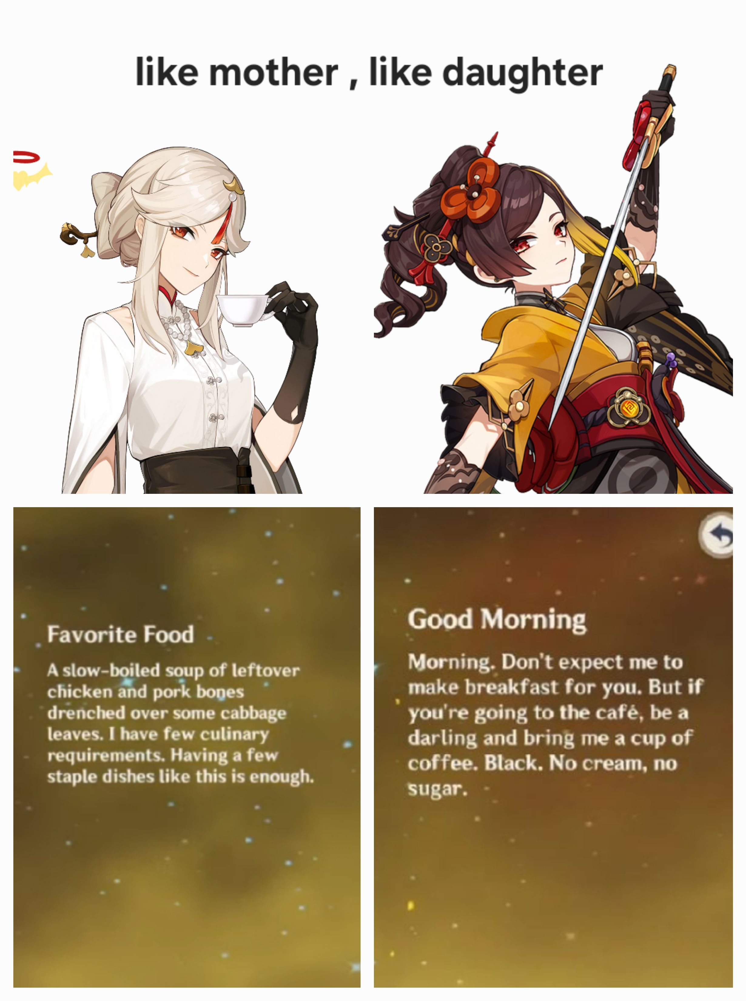 They are both buisness women😂 Genshin Impact | HoYoLAB