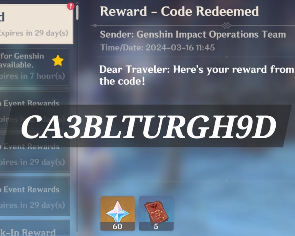 New 💠Primogems💠 Redemption Code for Version 4.5 - Quick Redeem Link in ...
