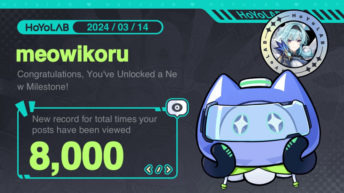 LESGOOO 8000??? TYSM | HoYoLAB