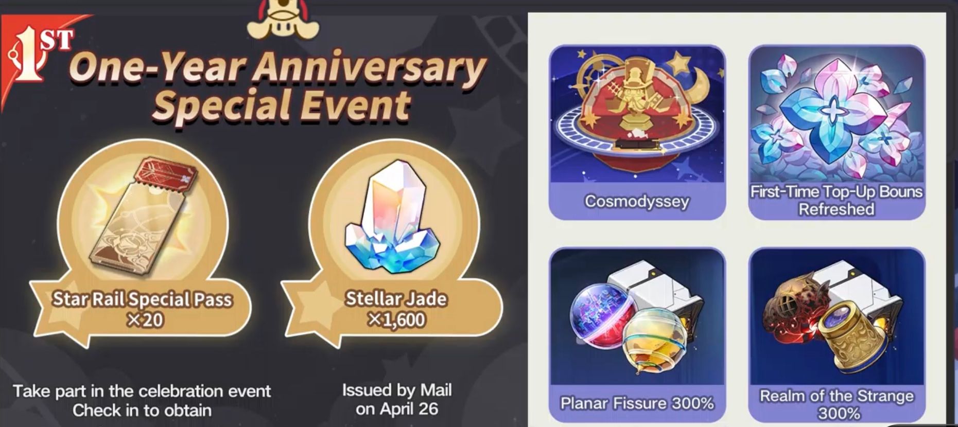HSR anniversary rewards 2.1 Honkai: Star Rail | HoYoLAB