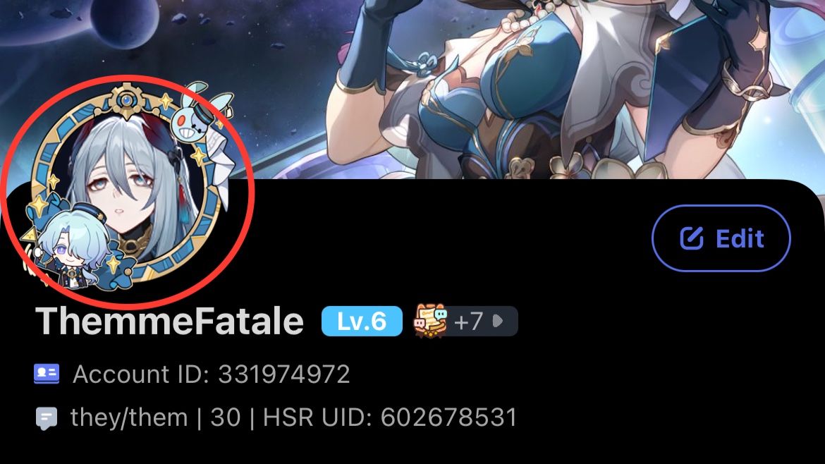 HSR Avatar Frames (HoyoLab App - HSR Character Widget (iOS)) Honkai ...