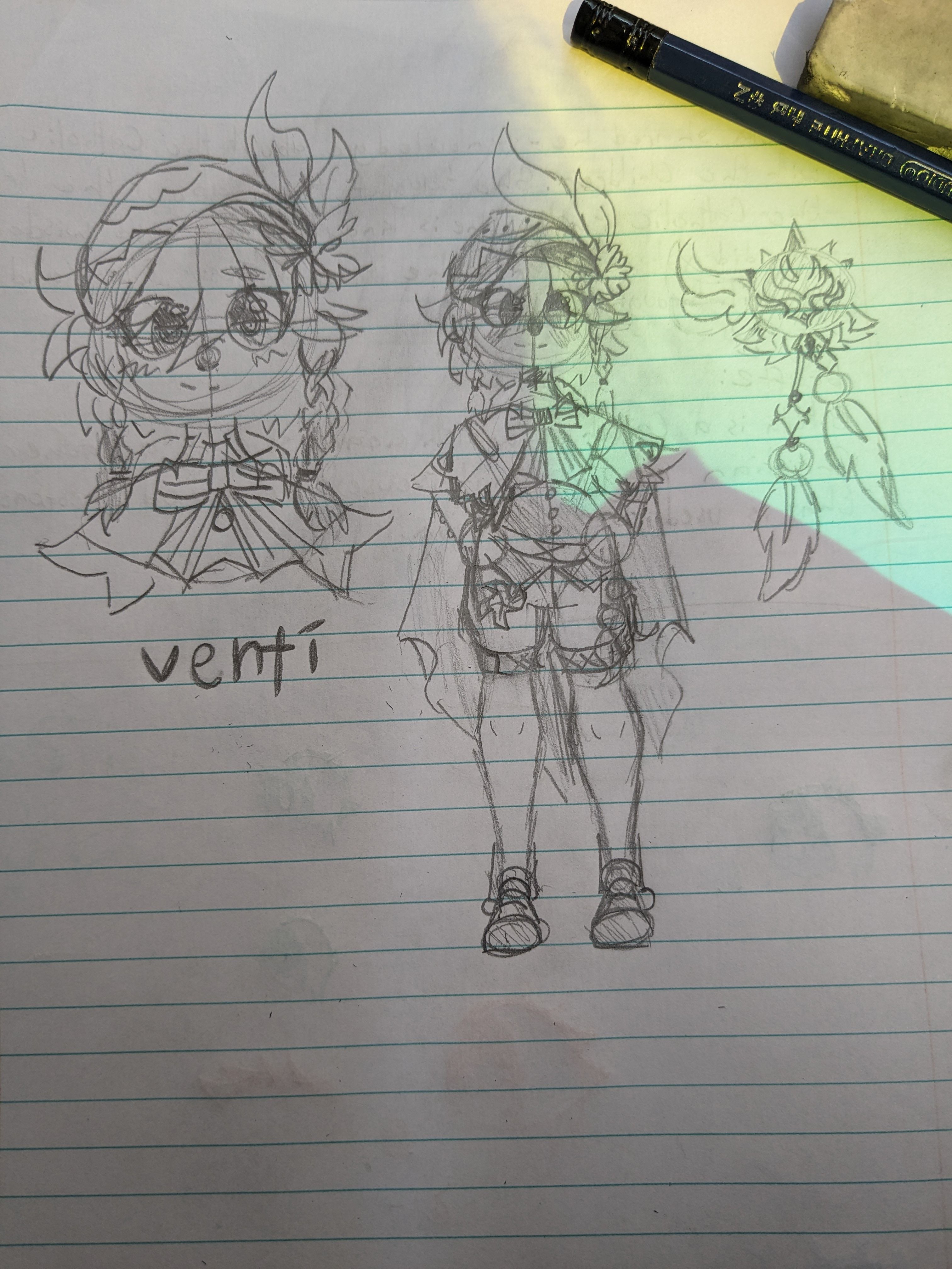 Drawing Every Genshin Character (Day 1: Venti) Genshin Impact | HoYoLAB
