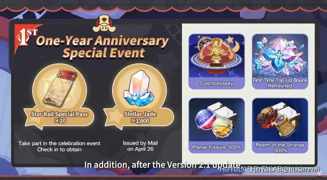 HSR's VS Genshin's Anniversary Rewards Honkai: Star Rail | HoYoLAB