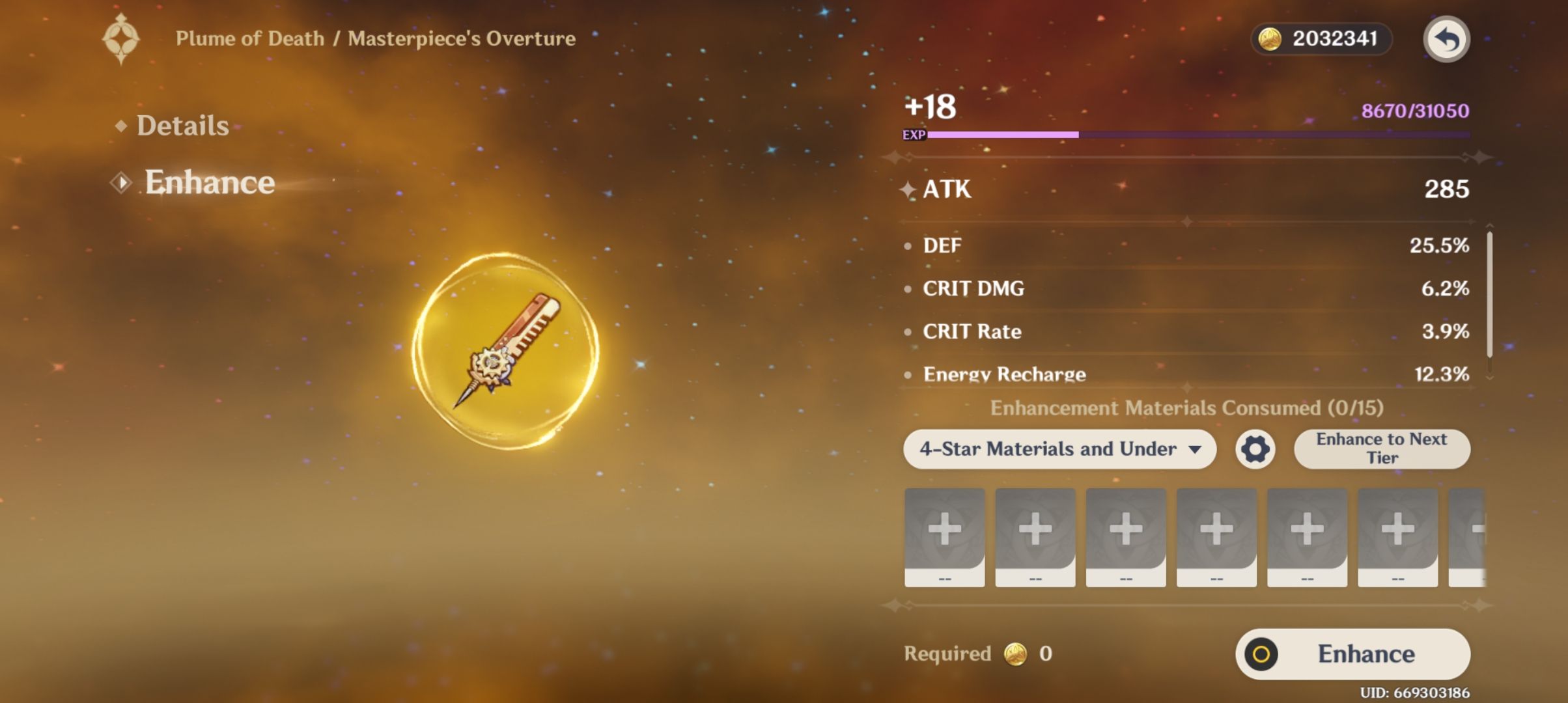 My first double crit 4 liner feather after 15k resin Genshin Impact | HoYoLAB