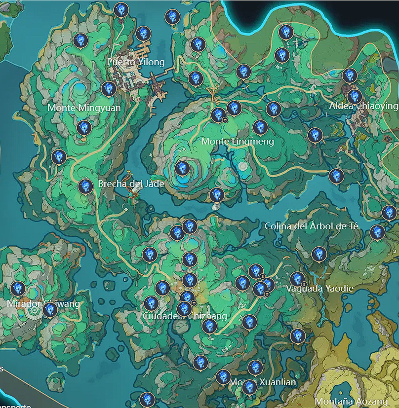 Ubicacion de Todas las Carpas Miticas Genshin Impact | HoYoLAB