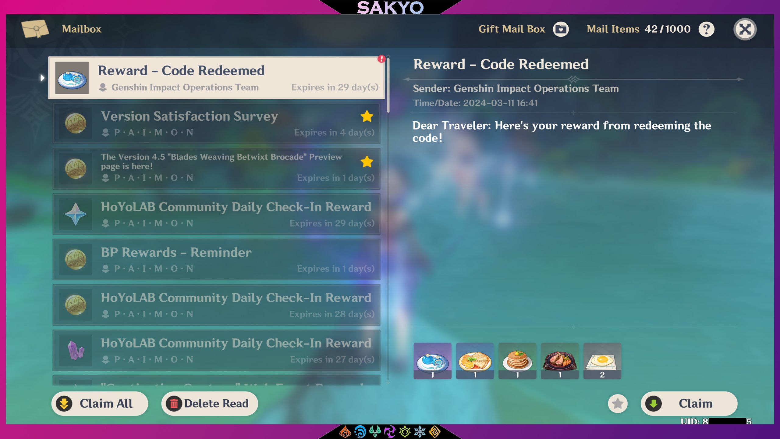 ɴᴇᴡ ғᴏᴏᴅs ᴄᴏᴅᴇ (𝟷𝟷-ᴍᴀʀ-𝟸𝟶𝟸𝟺) & ᴡᴏʀᴋɪɴɢ ᴏʟᴅ ᴄᴏᴅᴇs Genshin Impact | HoYoLAB