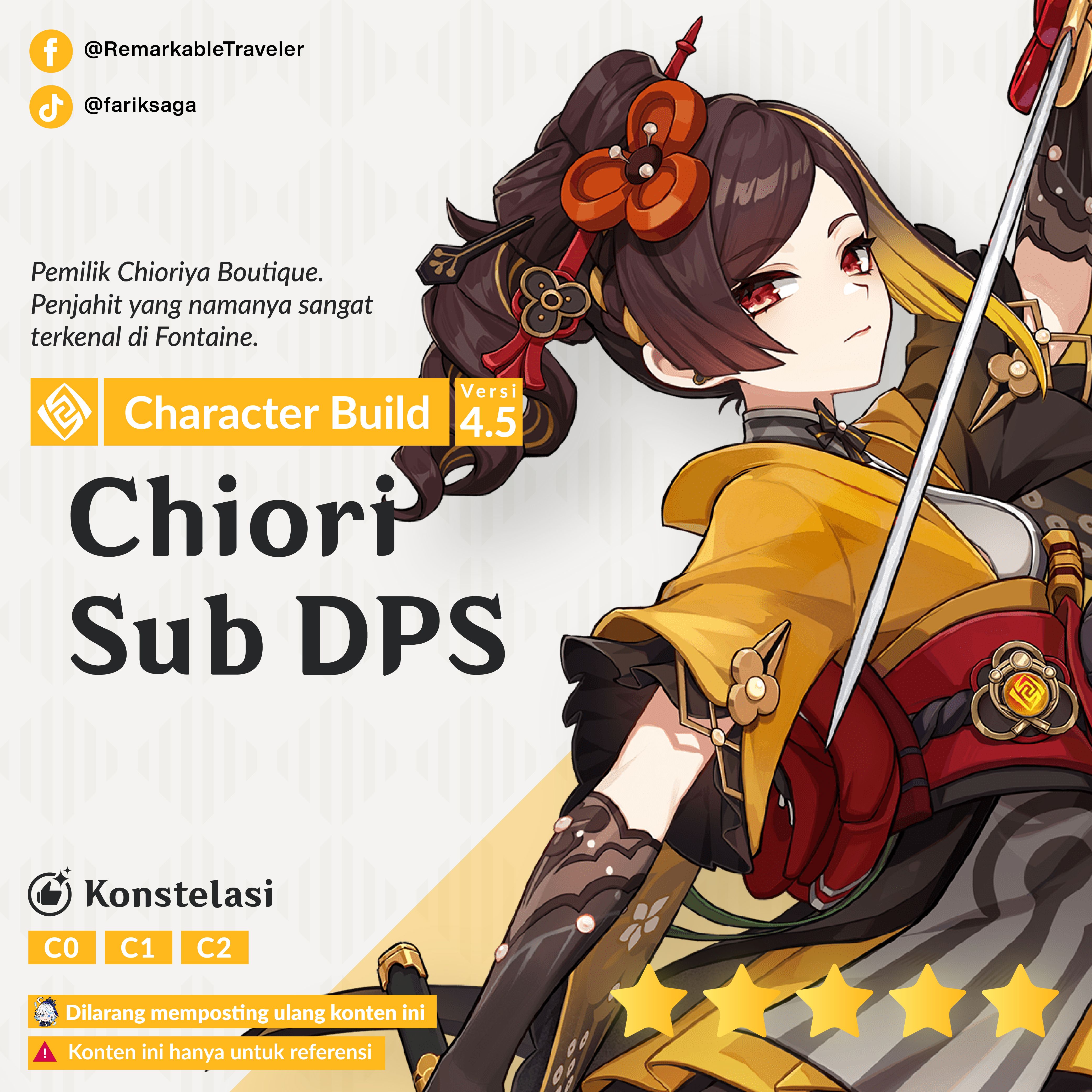 [Mini Guide] Character Build: Chiori Sub DPS [Build Karakter Chiori - Panduan Chiori Versi 4.5 ...