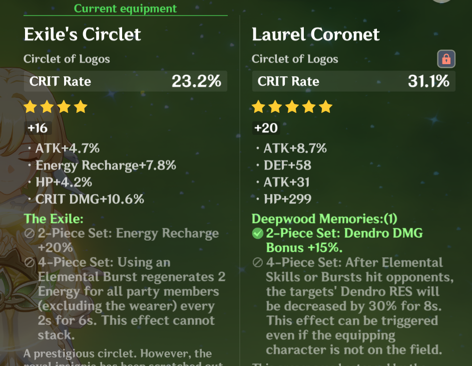 Looking for advice! The main stat I need or the good substats (more in ...