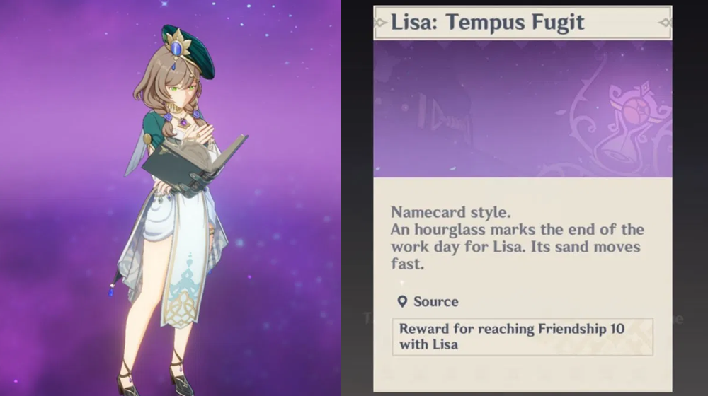 Lisa Friendship 10 ~ "Tempus Fugit" Genshin Impact | HoYoLAB