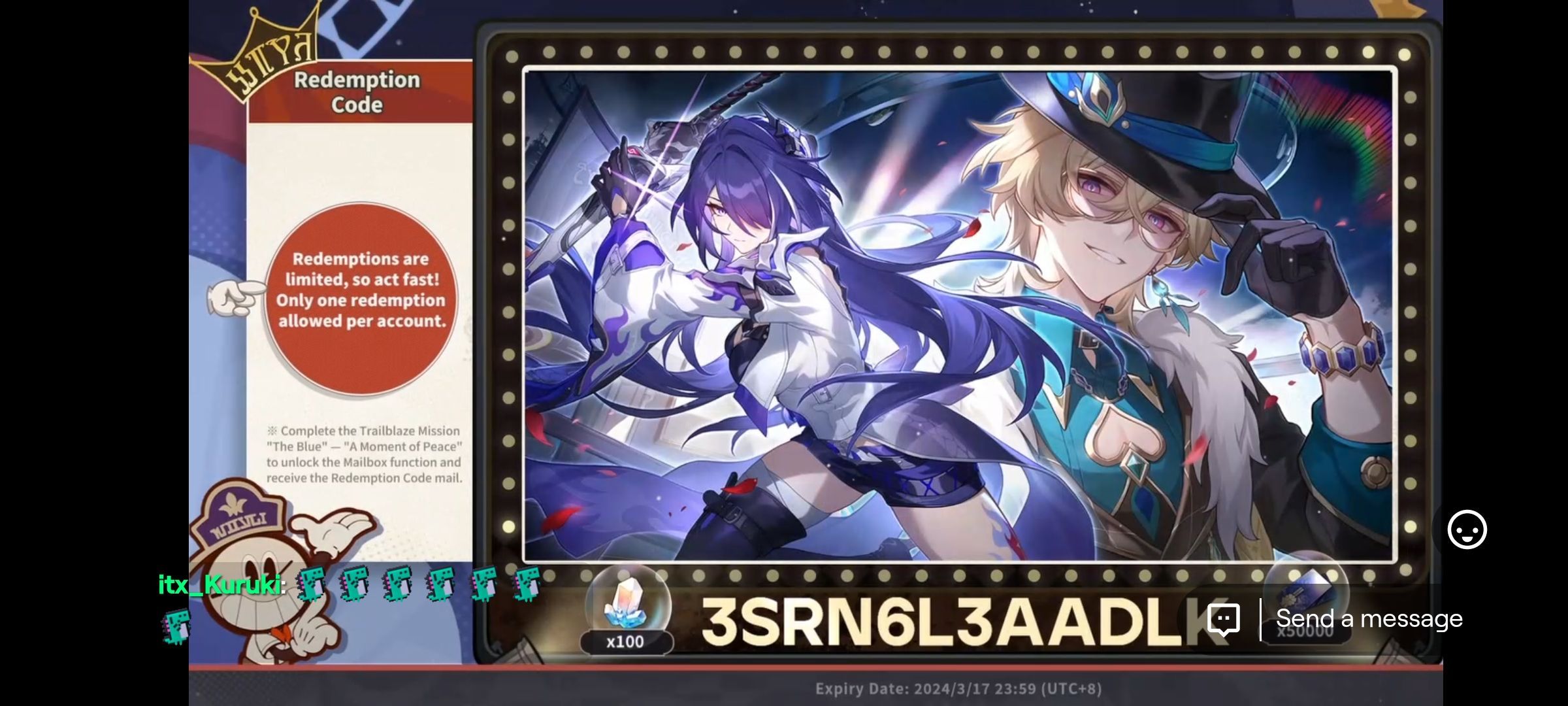 New code Honkai: Star Rail | HoYoLAB