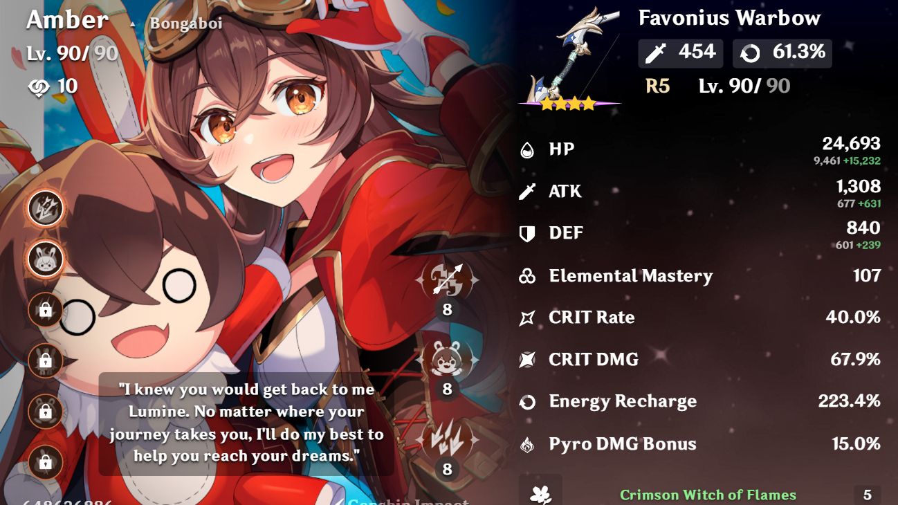 Amber. 8-8-8. Genshin Impact | HoYoLAB