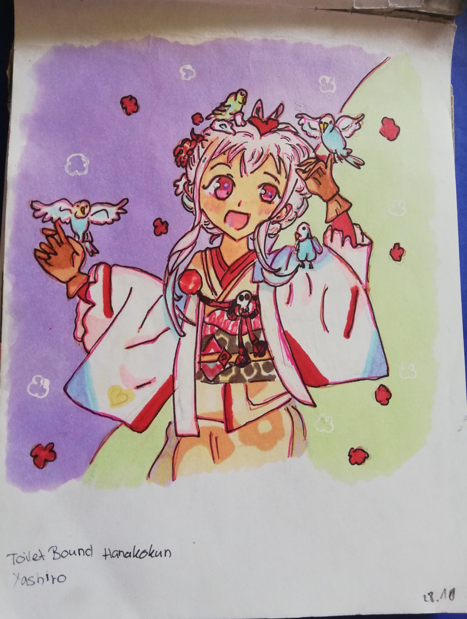 Anime drawing (3/?): Yashiro from Toilet Bound Hanakokun | HoYoLAB