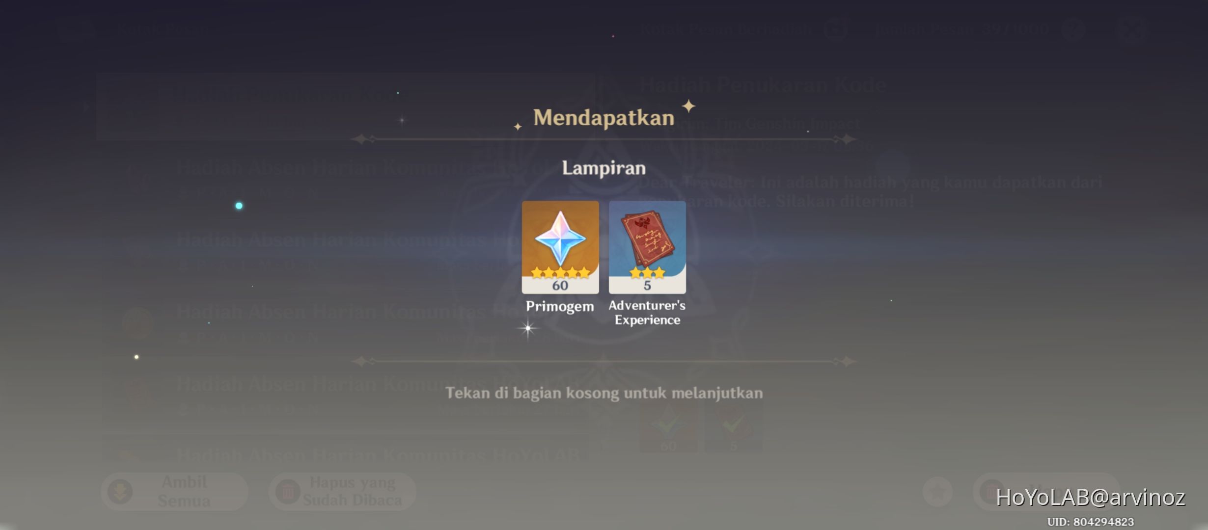 New reedem code 60 primogen Genshin Impact | HoYoLAB