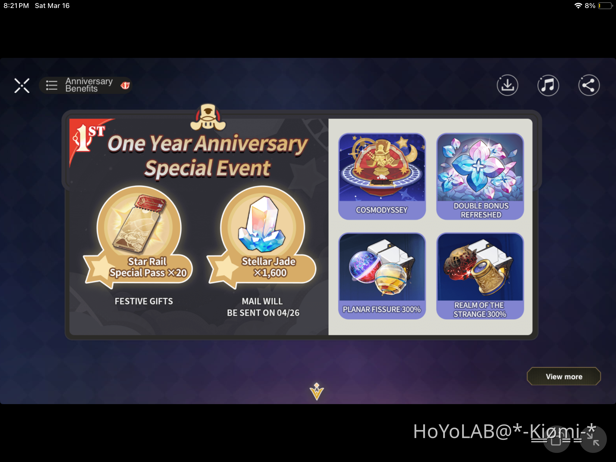 HSR giving us these Anniversary Rewards… Genshin you could never Honkai ...