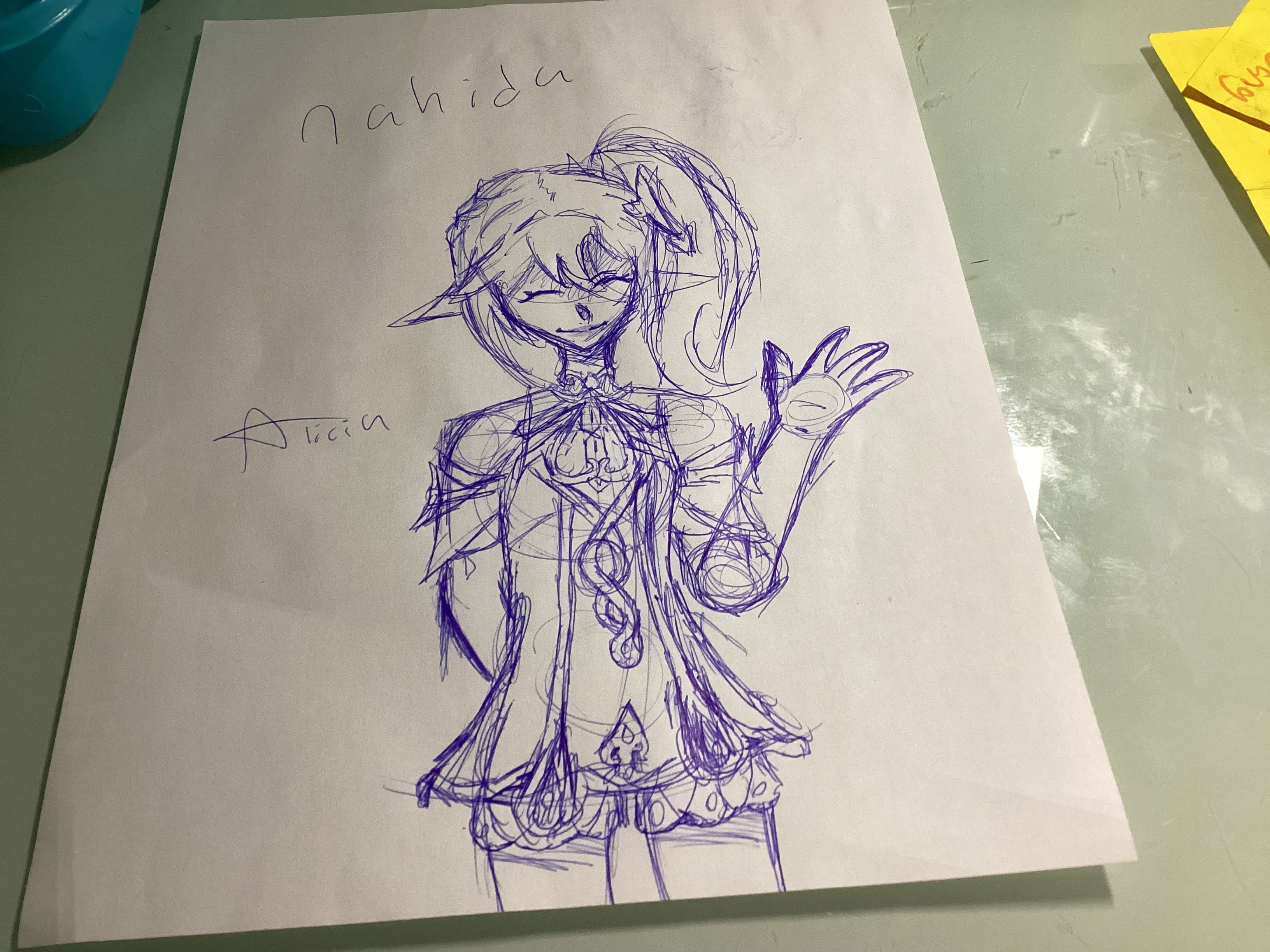 Nahida drawing in pen! Genshin Impact | HoYoLAB