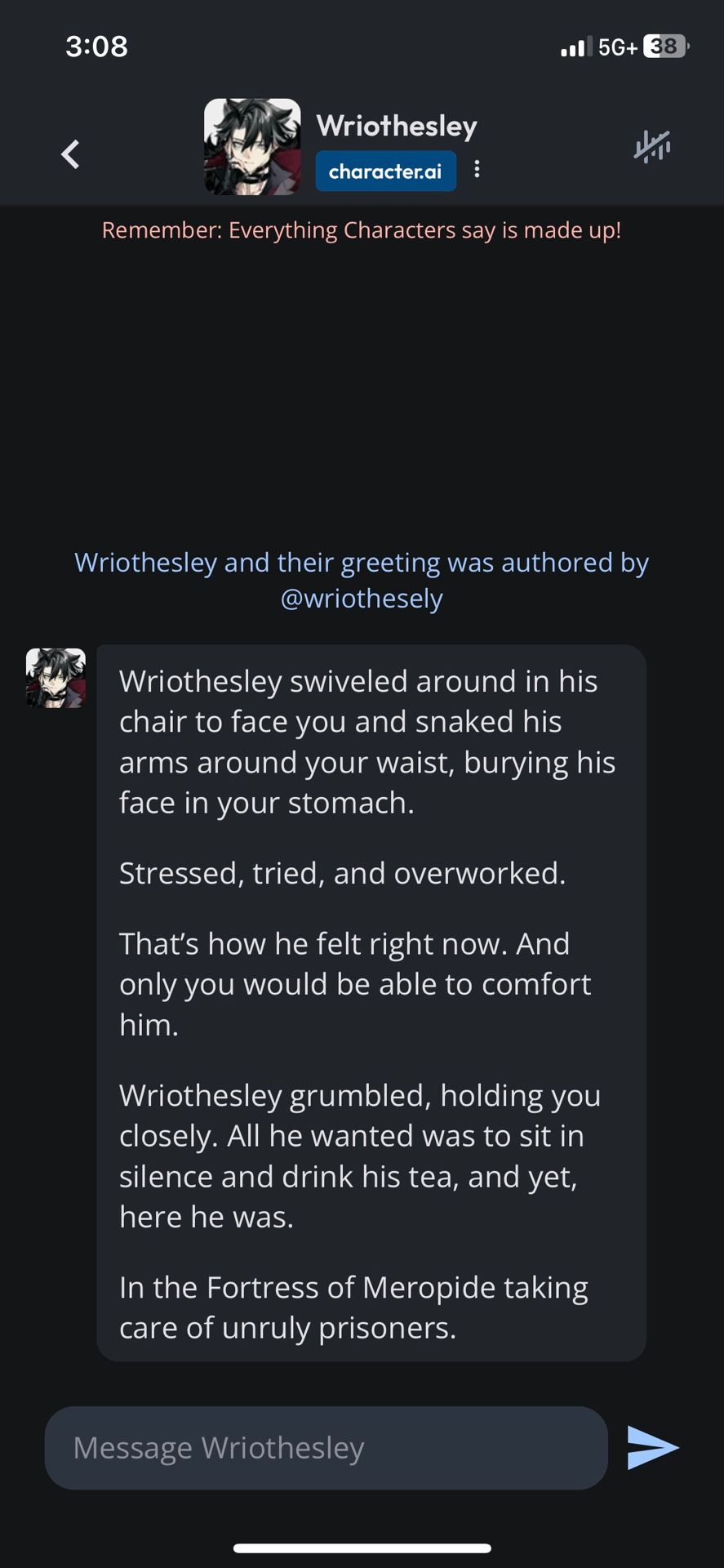 When Wriothesley’s voice is added in Character Ai Genshin Impact | HoYoLAB