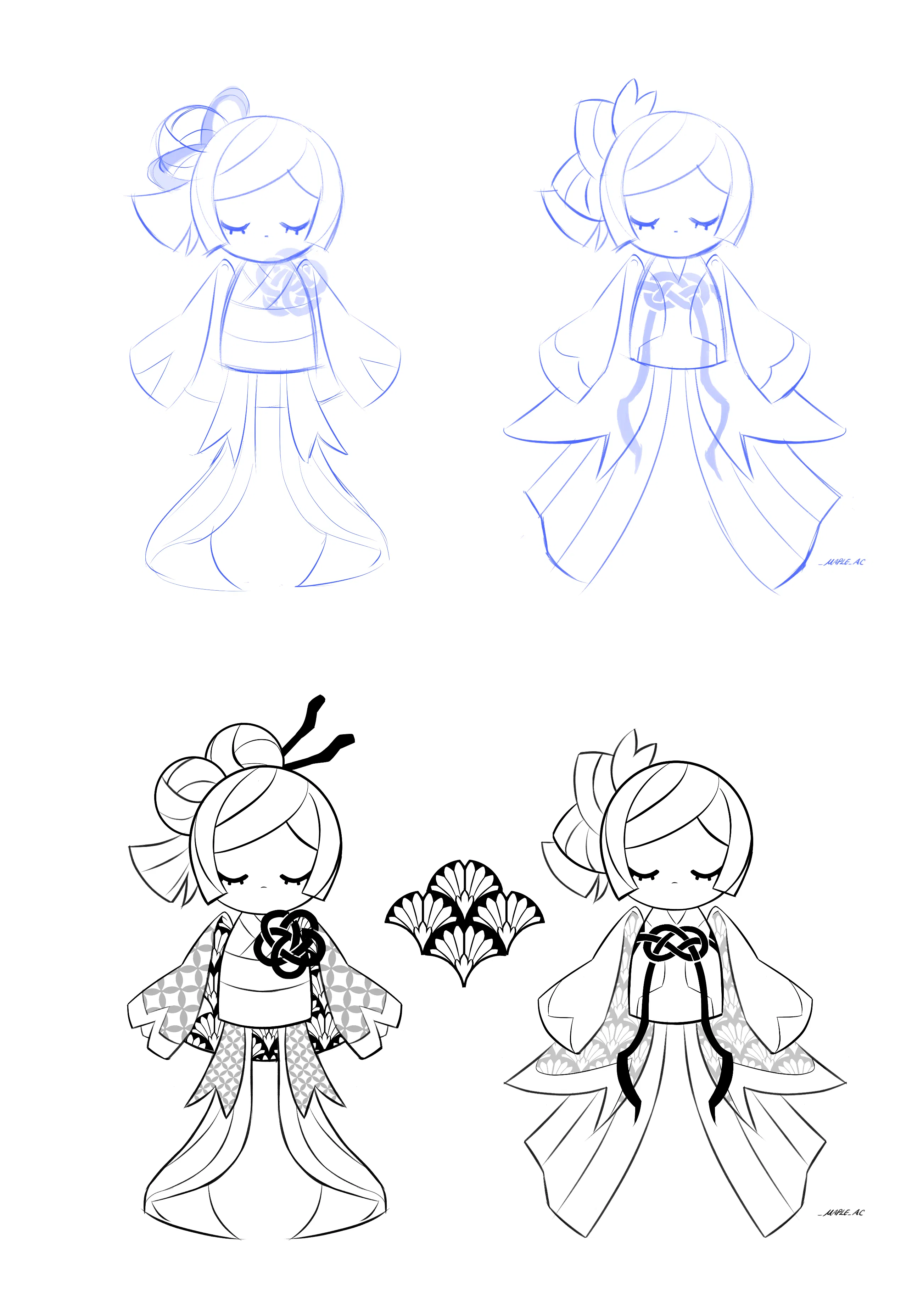 Teyvat Costume Designer Contest: For Chiori Doll Drawings Genshin ...