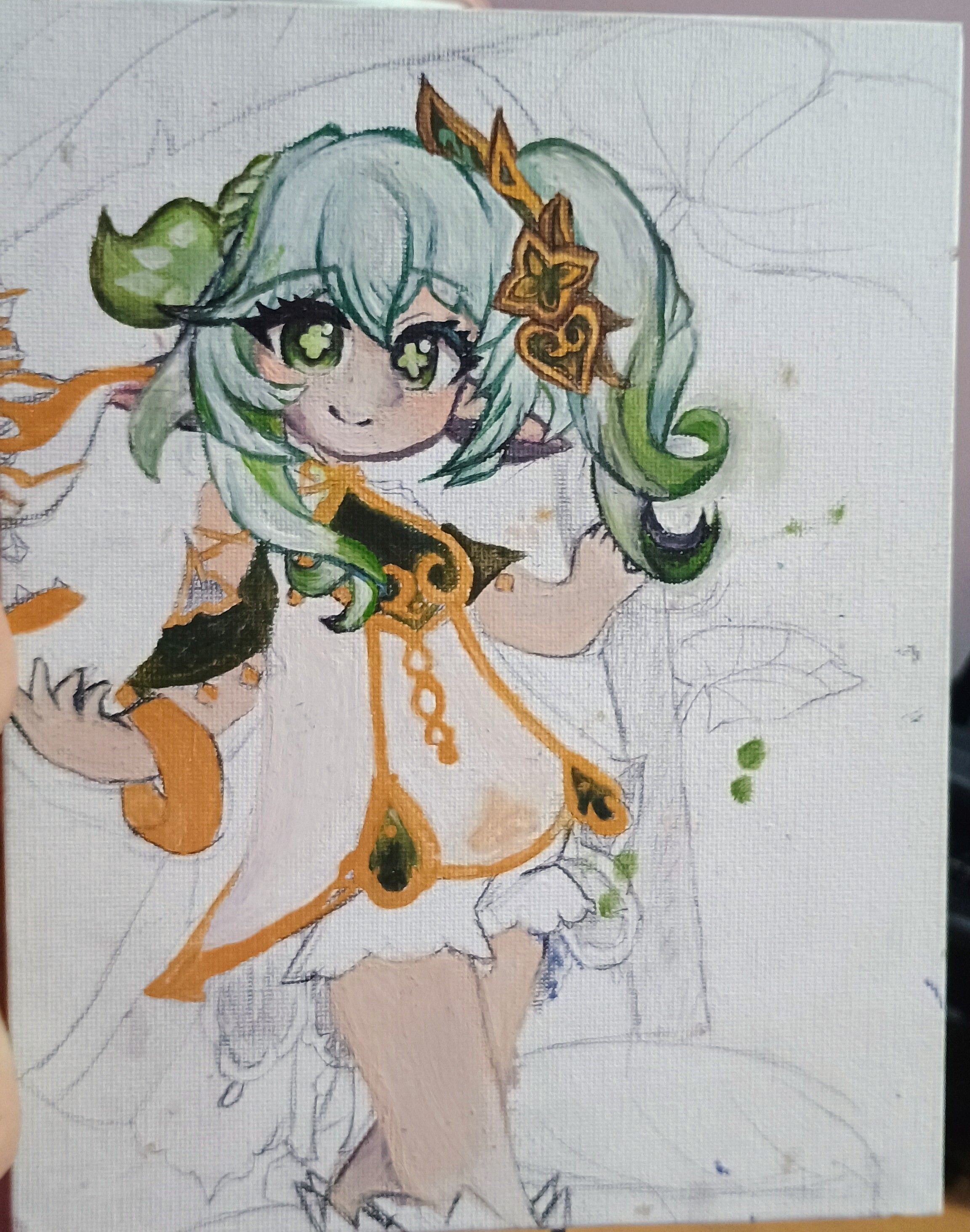 Unfinished Nahida Painting🥲👍 Genshin Impact | HoYoLAB