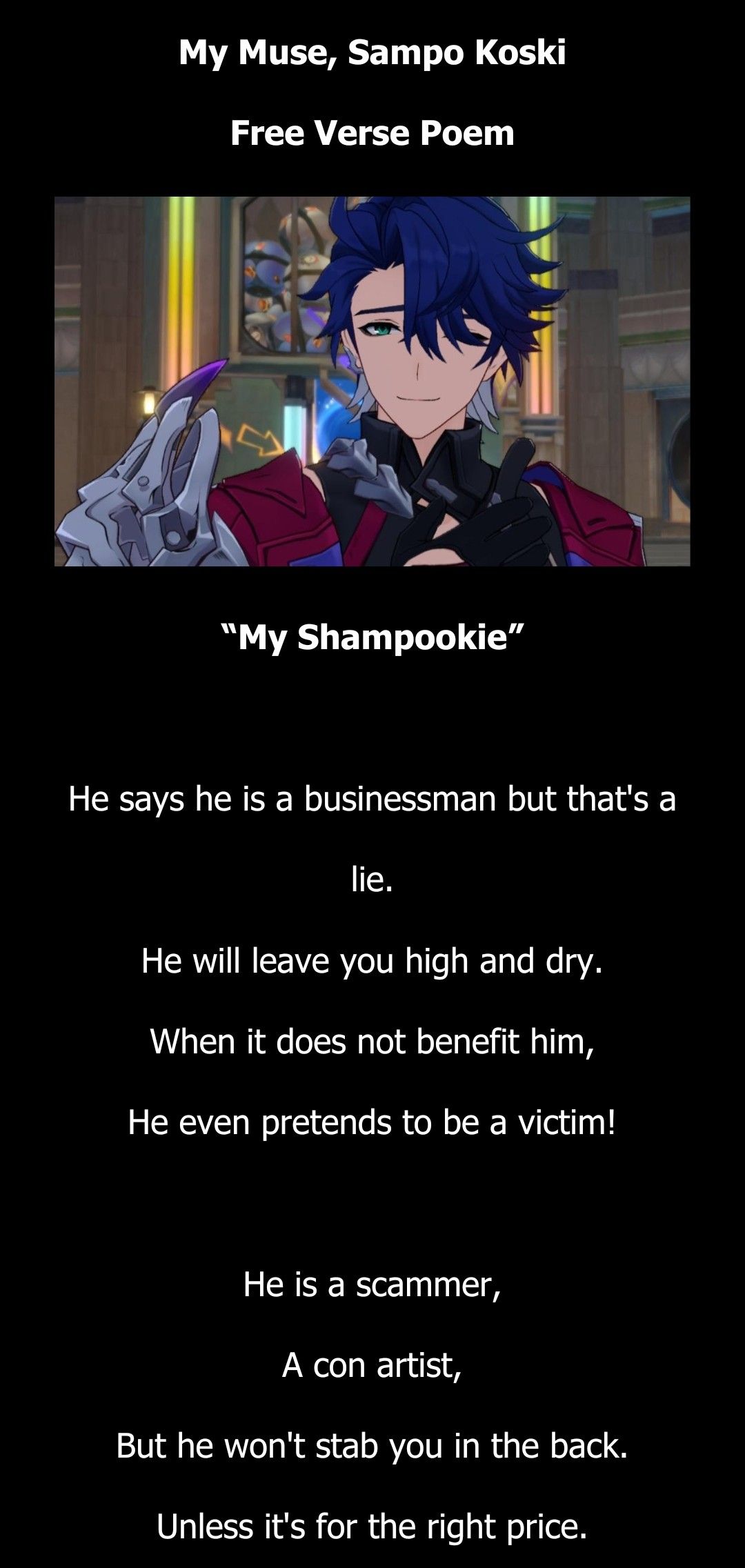 Redid my poem for Sampo Honkai: Star Rail | HoYoLAB