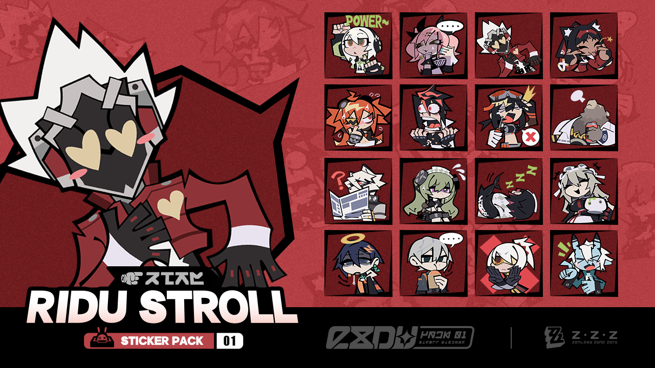 Zenless Zone Zero Ridu Stroll Sticker Pack 1 Zenless Zone Zero | HoYoLAB