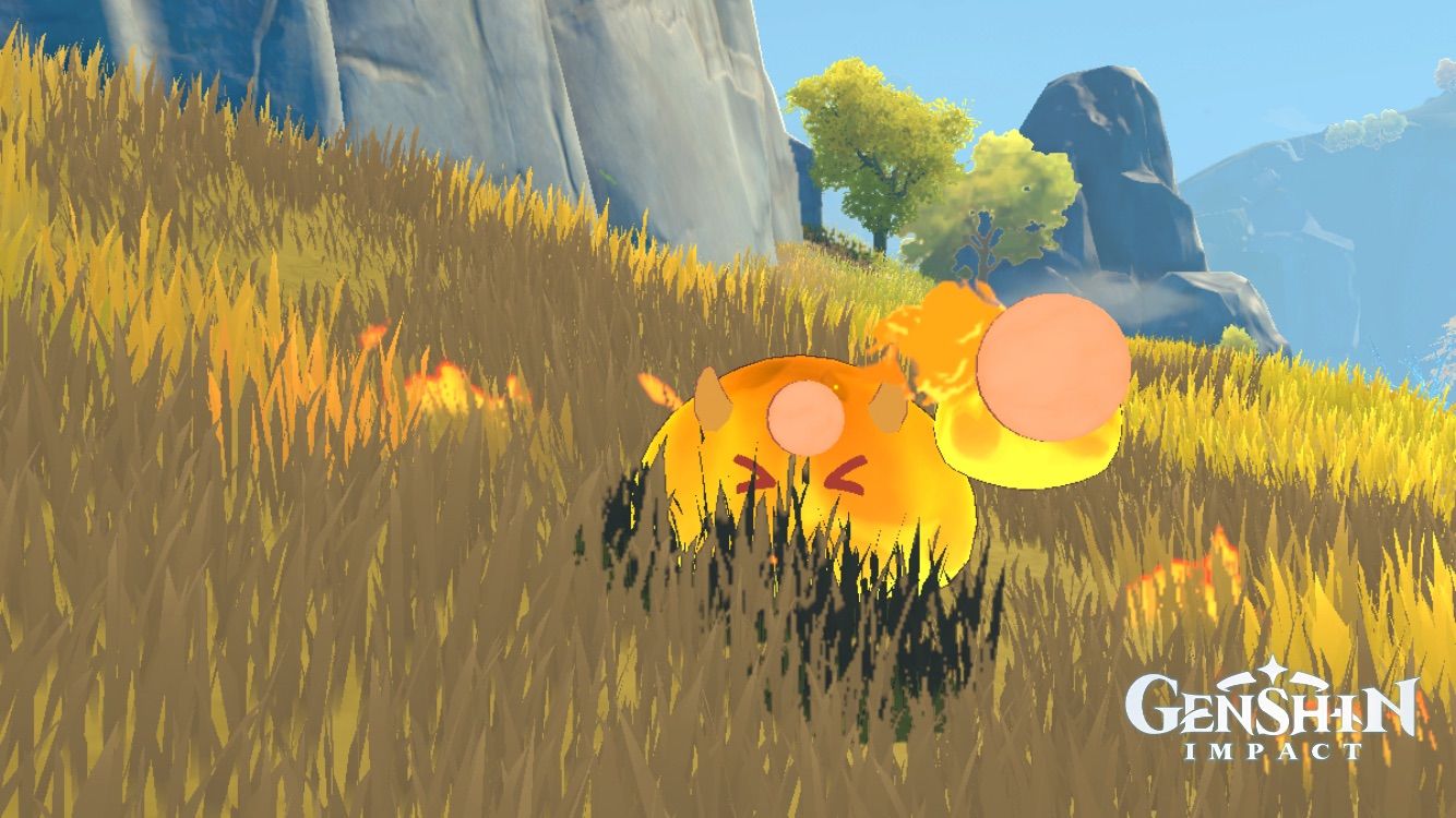 Slime photos! (Mostly Pyro but a few geo, anemo, electro, and cryo ones ...