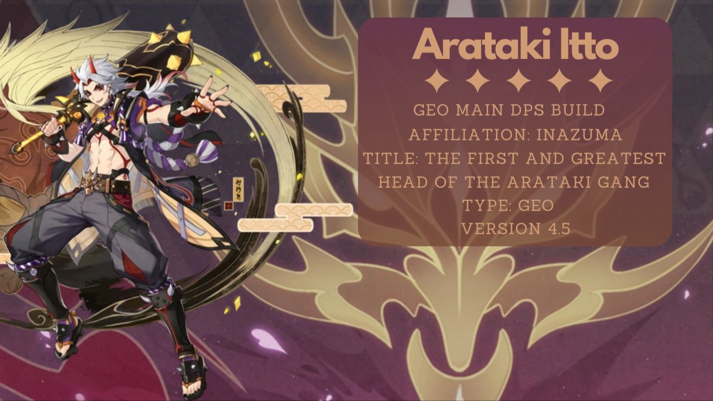 Itto Main DPS Build Guide Ver 4.5 Genshin Impact | HoYoLAB