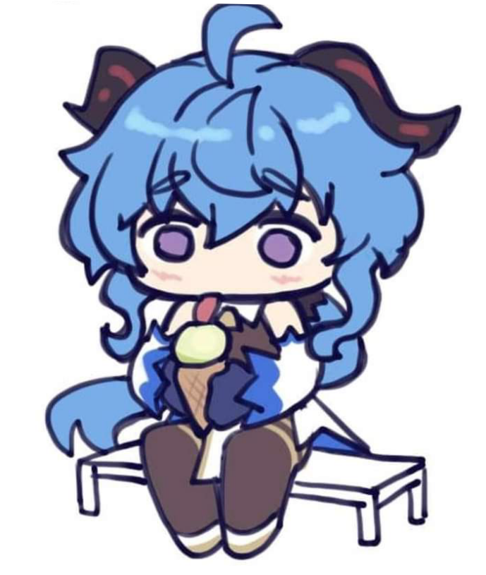 Ganyu con su helado Genshin Impact | HoYoLAB