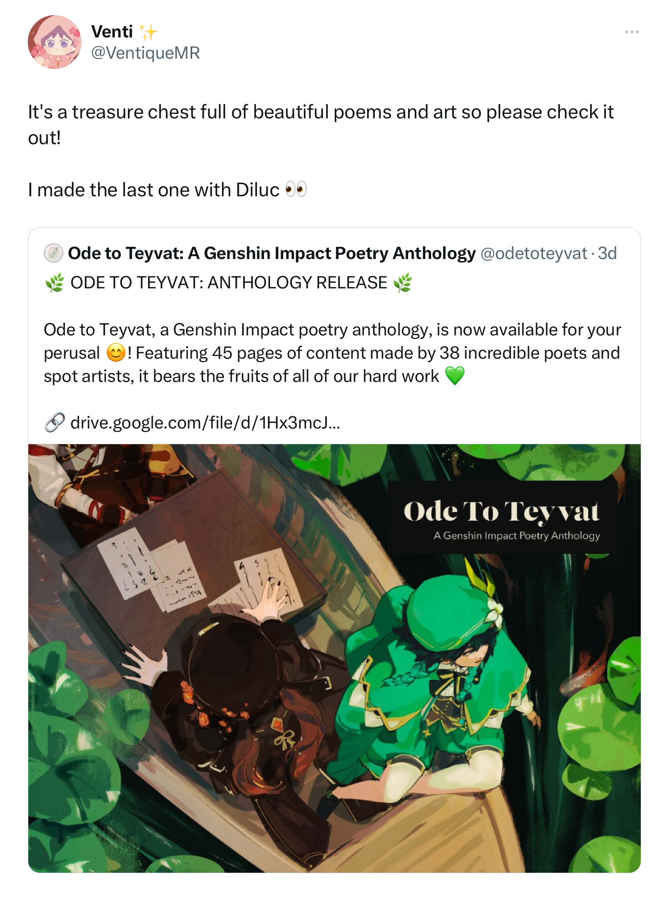 Free Genshin Poetry Anthology Zine Genshin Impact | HoYoLAB