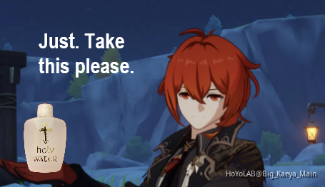 💖I made some Diluc memes. His face is perfect for meme making. 💖 ...