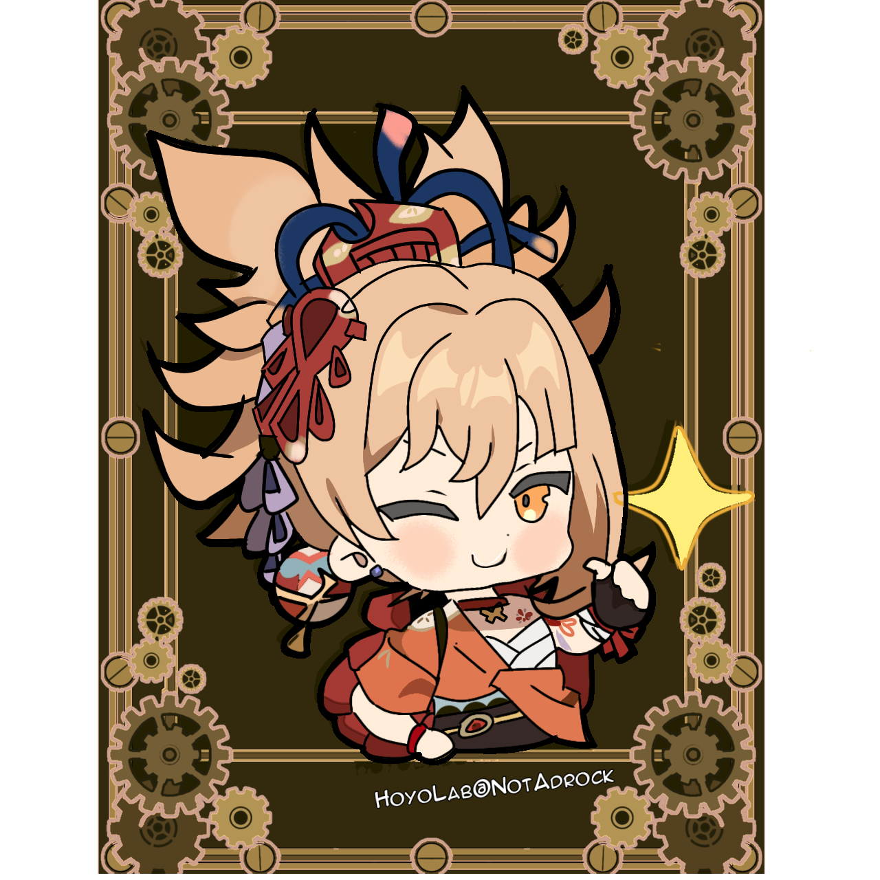 I Made Chibi Yoimiya In Fortress Of Meropide Poster Genshin Impact ...
