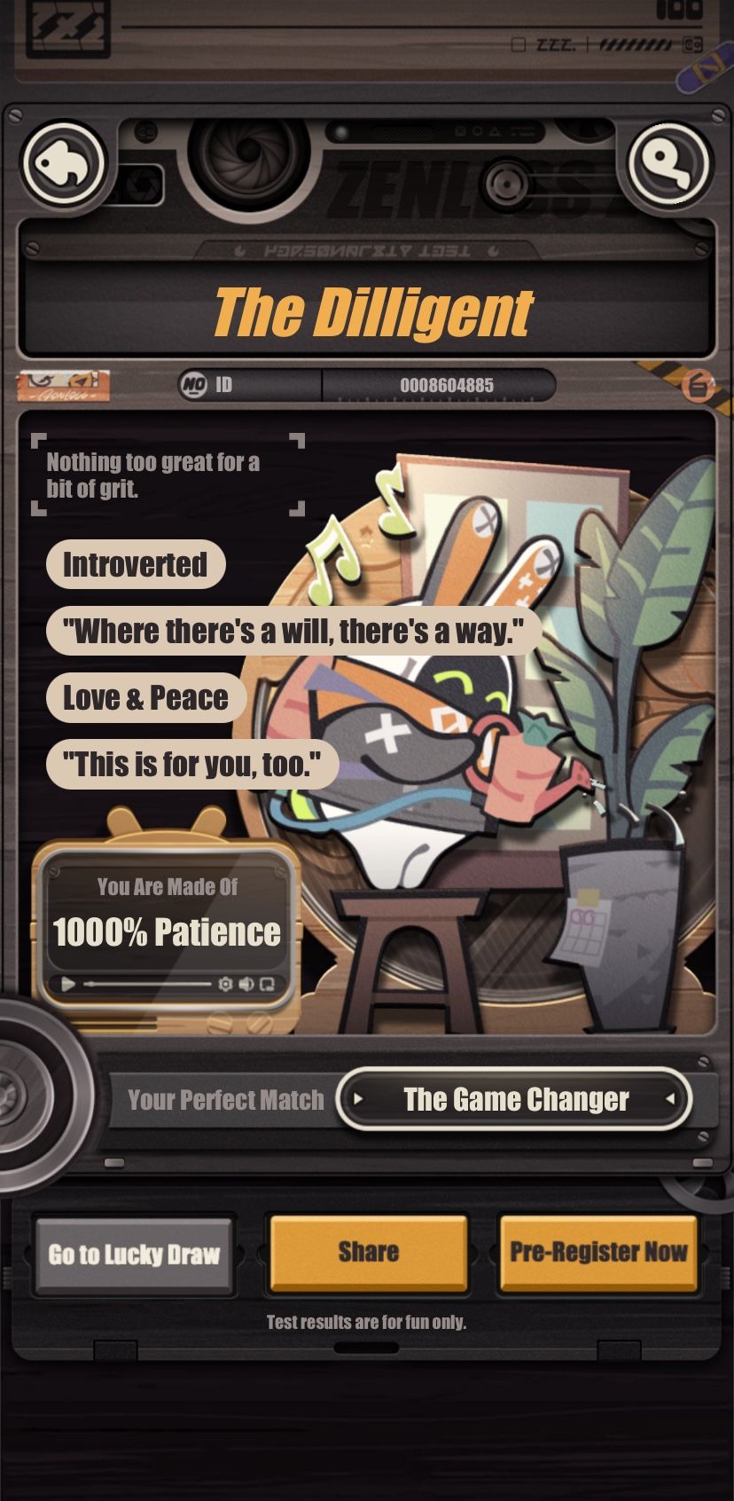 Cool new ZZZ personality test Zenless Zone Zero | HoYoLAB