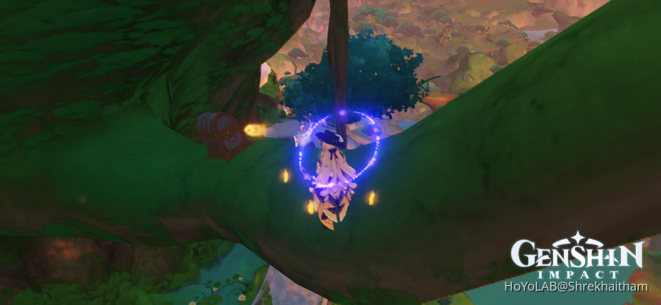 "Hidden" Luxurious chest hidden amongst the branches of the Sumeru City ...