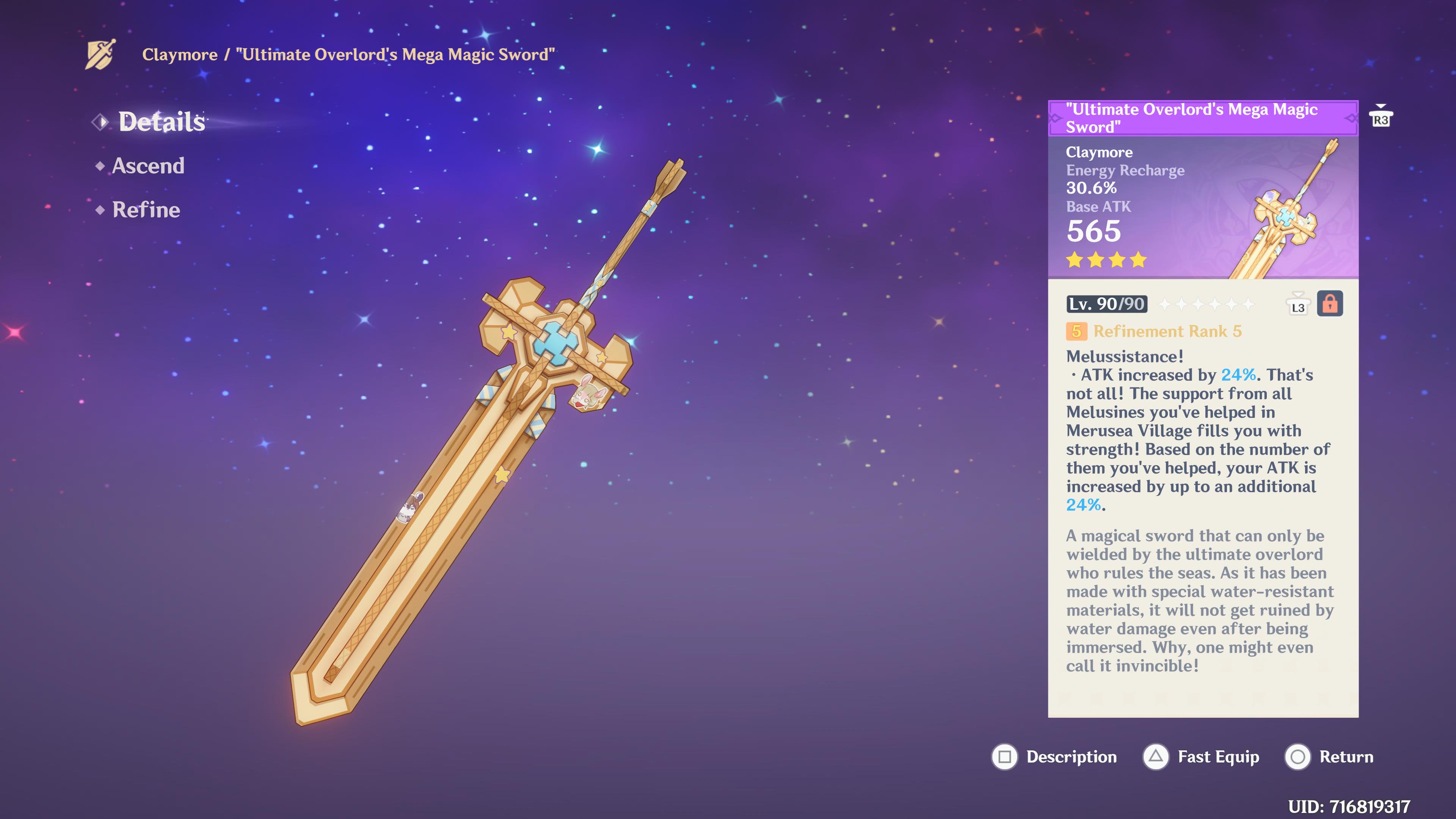 Roses and Muskets Event: Ultimate Overlord’s Mega Magic Sword Genshin ...